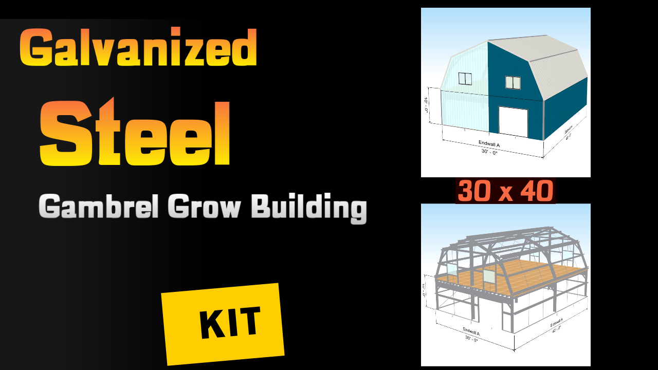 GAMBREL ROOF GROW BUILDING - Eco Grow Buildings
